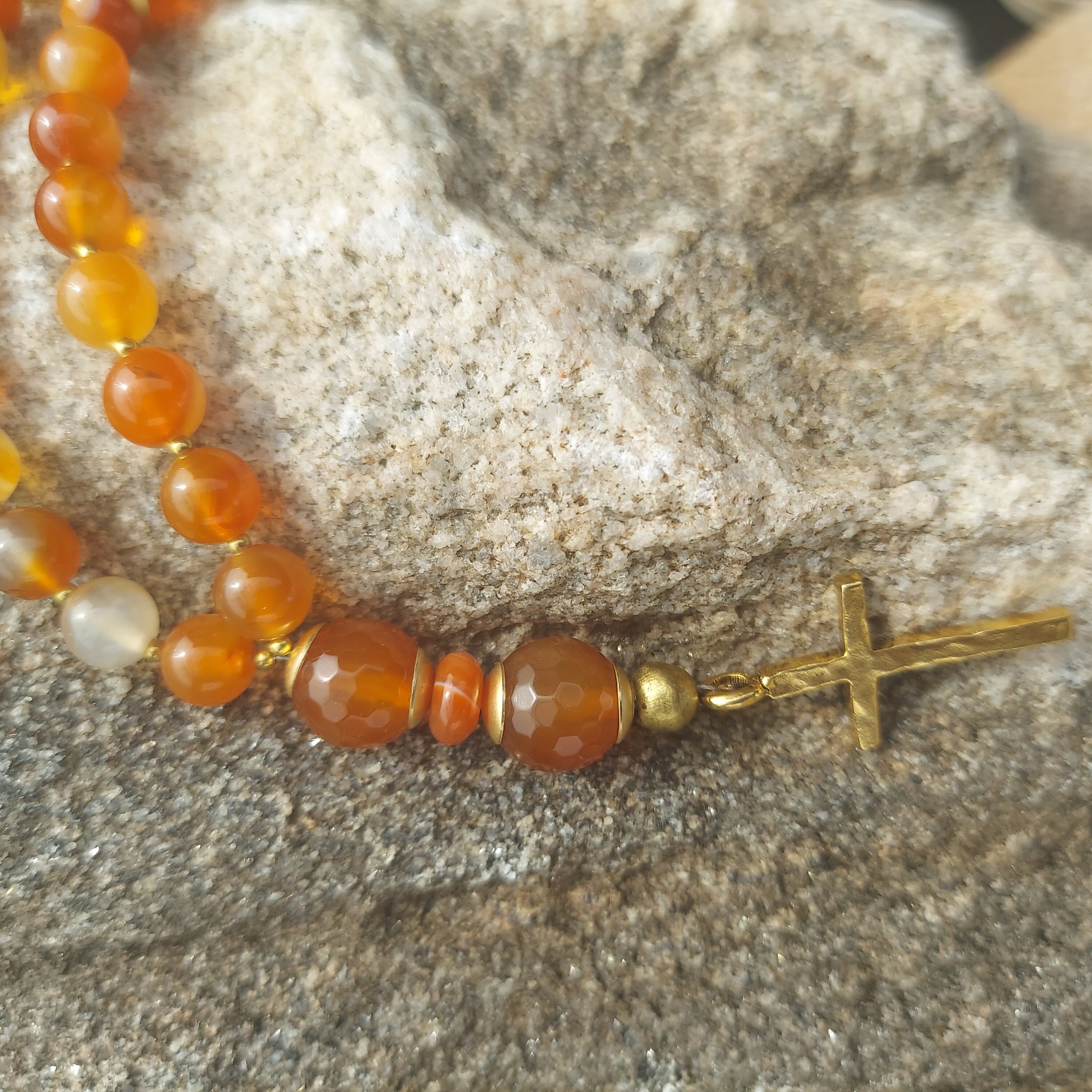 Anglican Rosary Prayer Beads Natural Carnelian Beads, Episcopal ...