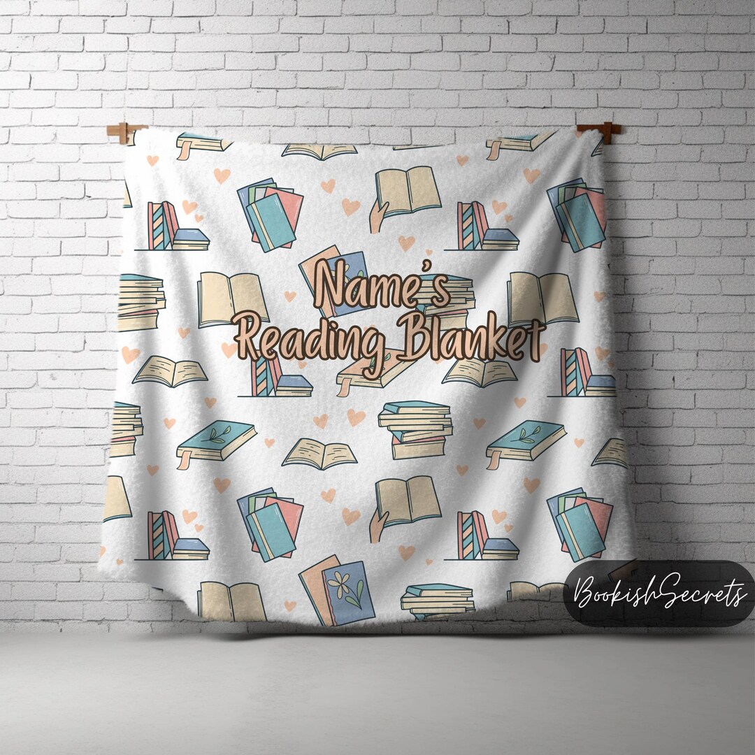 Personalized Reading Blanket, Book Soft Cozy Sherpa Fleece Throw ...