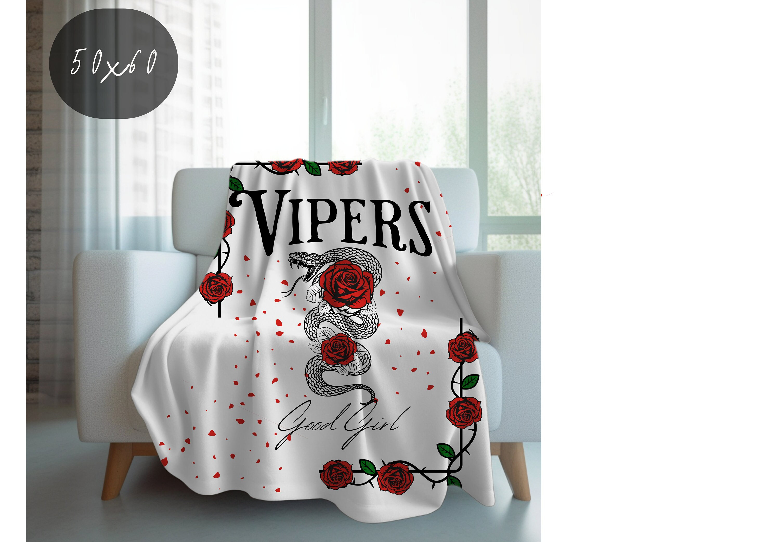 Vipers Den, Viper Good Girl Blanket, Dark Romance,dark Academia Decor ...