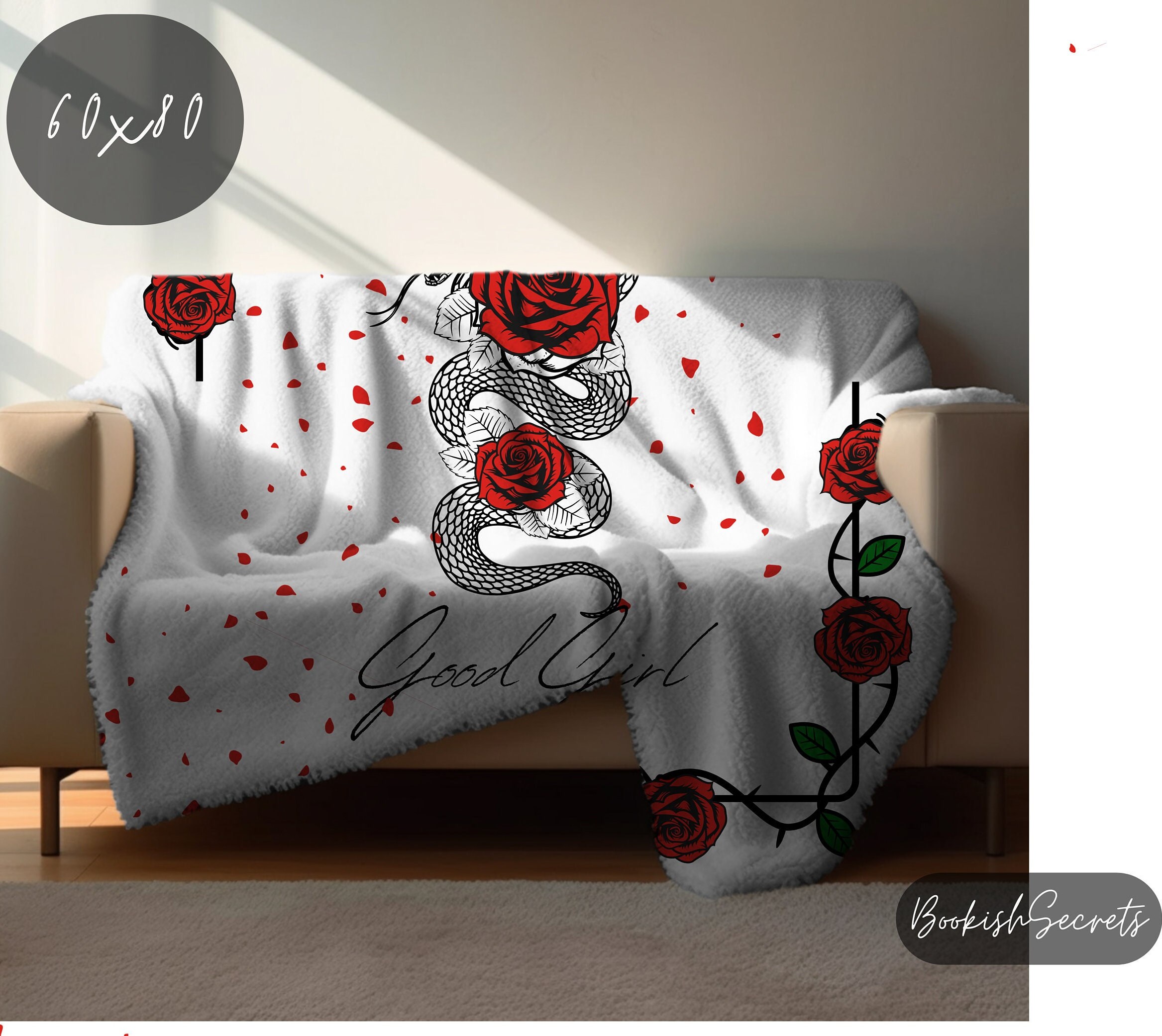 Vipers Den, Viper Good Girl Blanket, Dark Romance,dark Academia Decor ...