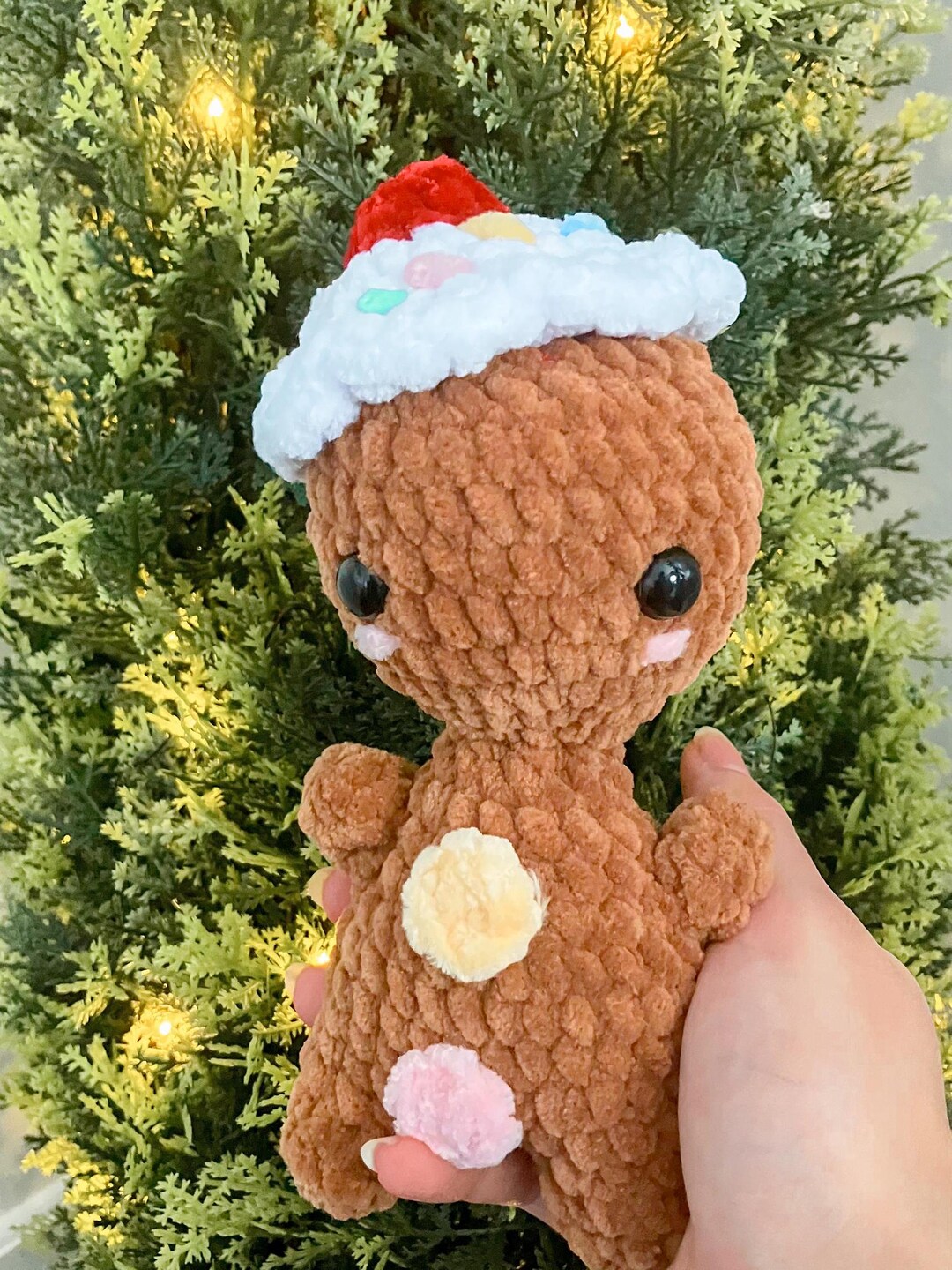 Crochet Christmas Gingerbread Stuffed Animal Plushie - Etsy