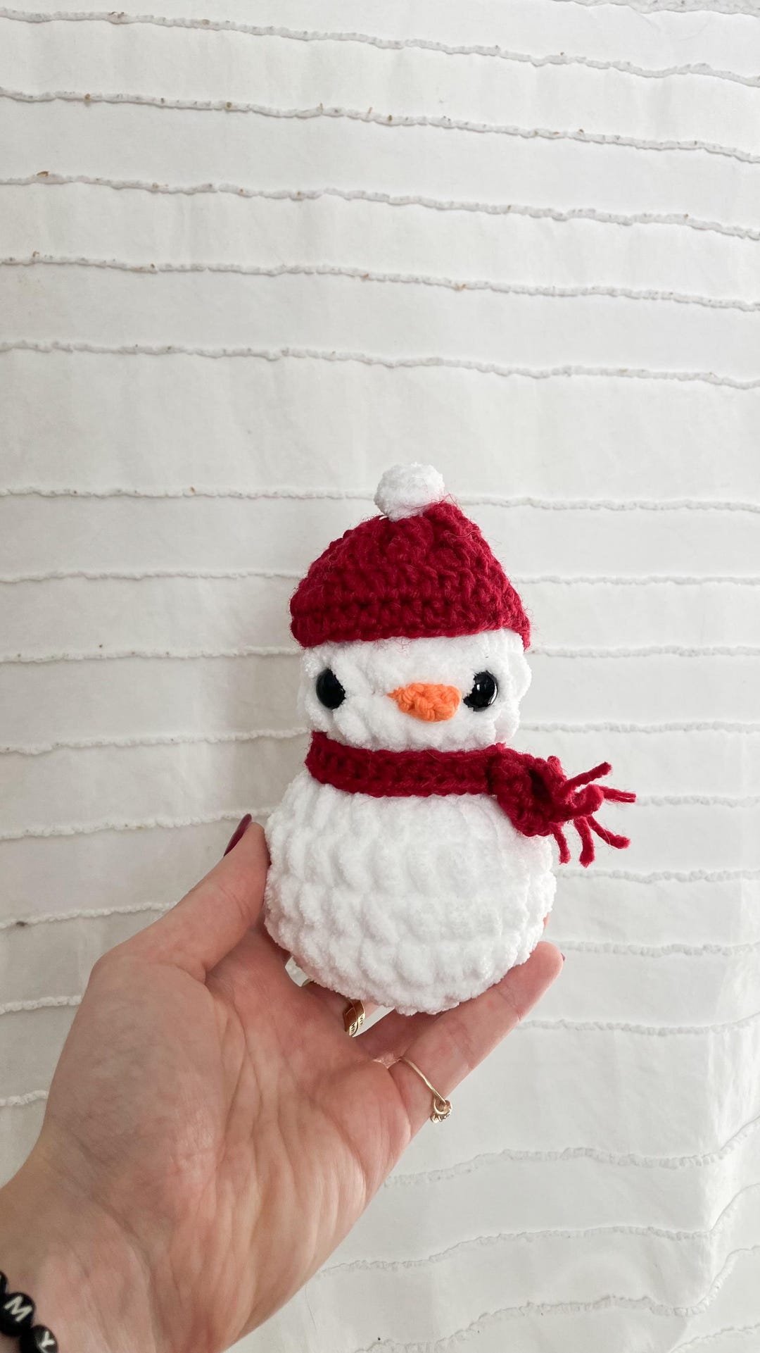Crochet Snowman Plushie With Removable Hat and Scarf | Amigurumi ...