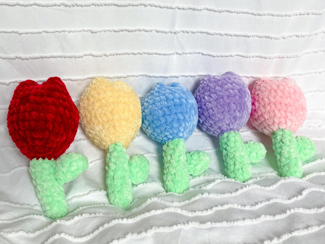 Crochet Tulips Flower Stuffed Animal Plushies - Etsy
