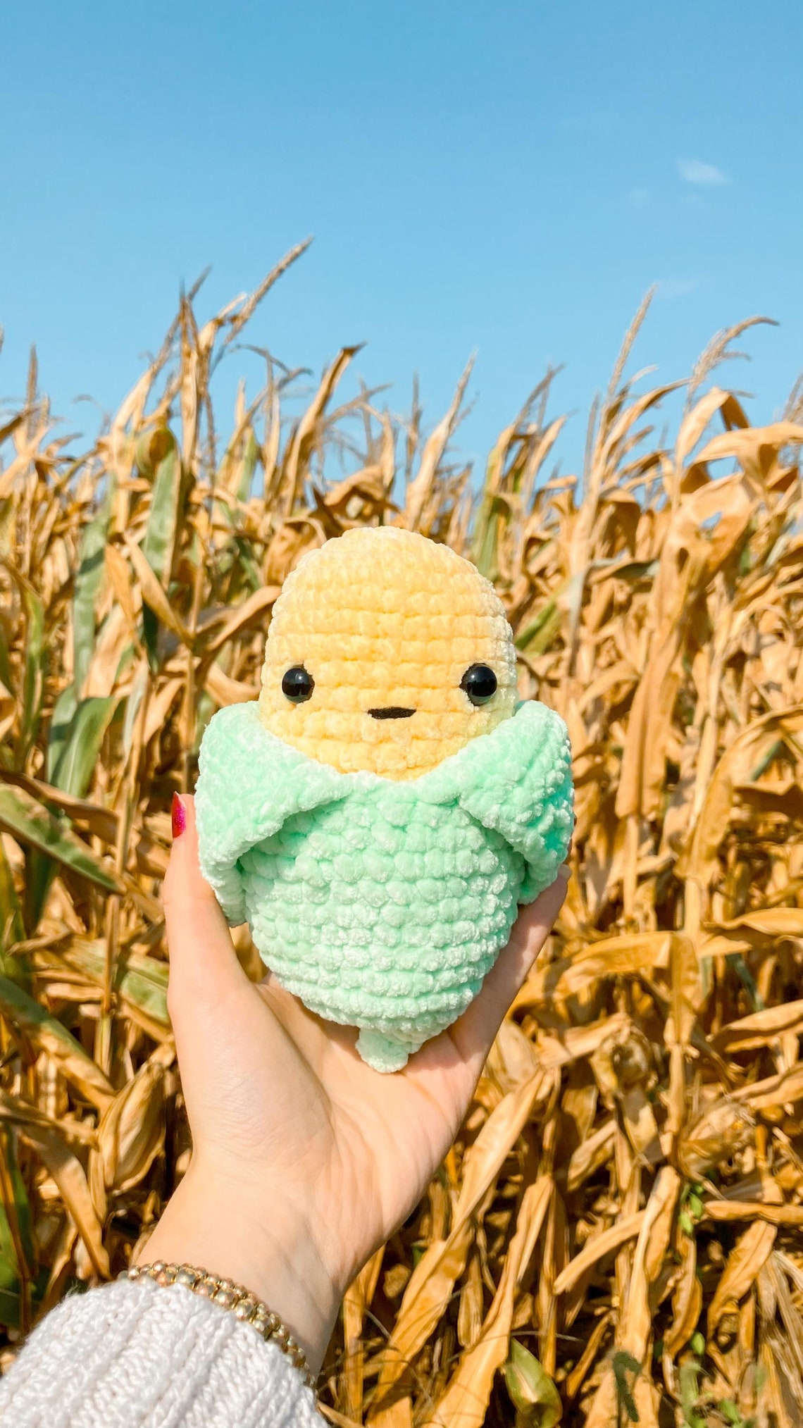 Crochet Amigurumi Corn Stuffed Animal Fall Plushie - Etsy