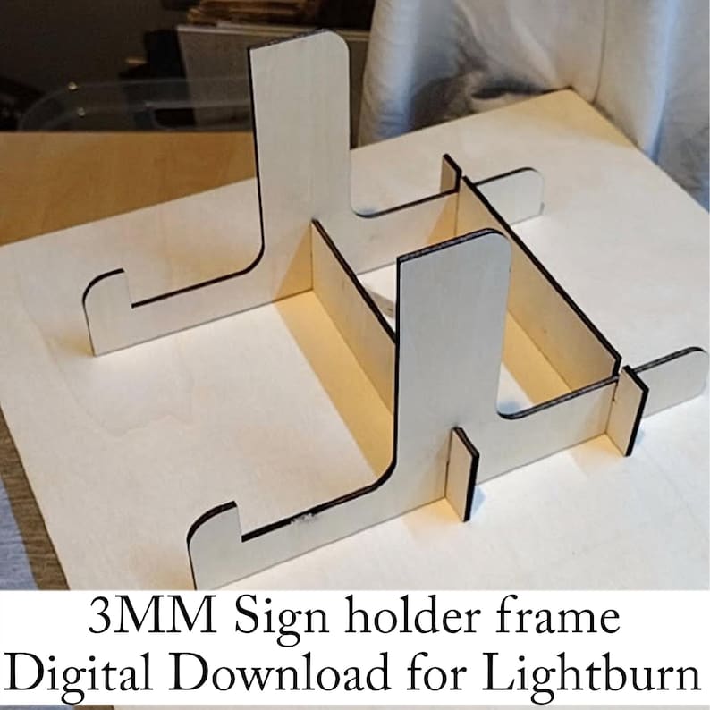 3MM Sign Holder Frame Digital | SVG File | Laser Cut File for Lightburn ...