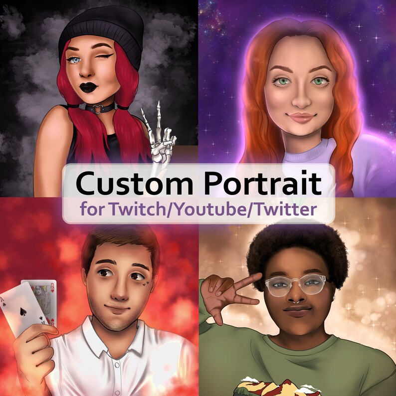 Custom Profile Picture Twitch Icon Portrait Digital Avatar Art - Etsy