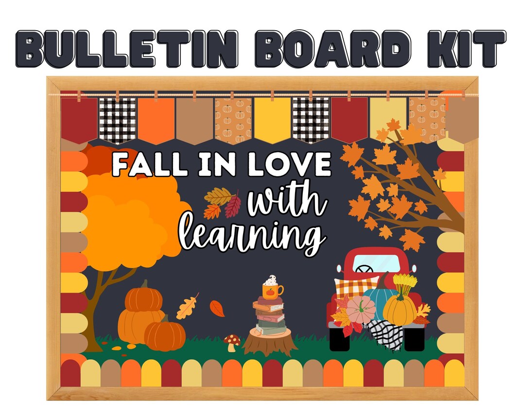 Fall Truck Classroom Bulletin Board Kit: Modern Decor (printable) - Etsy