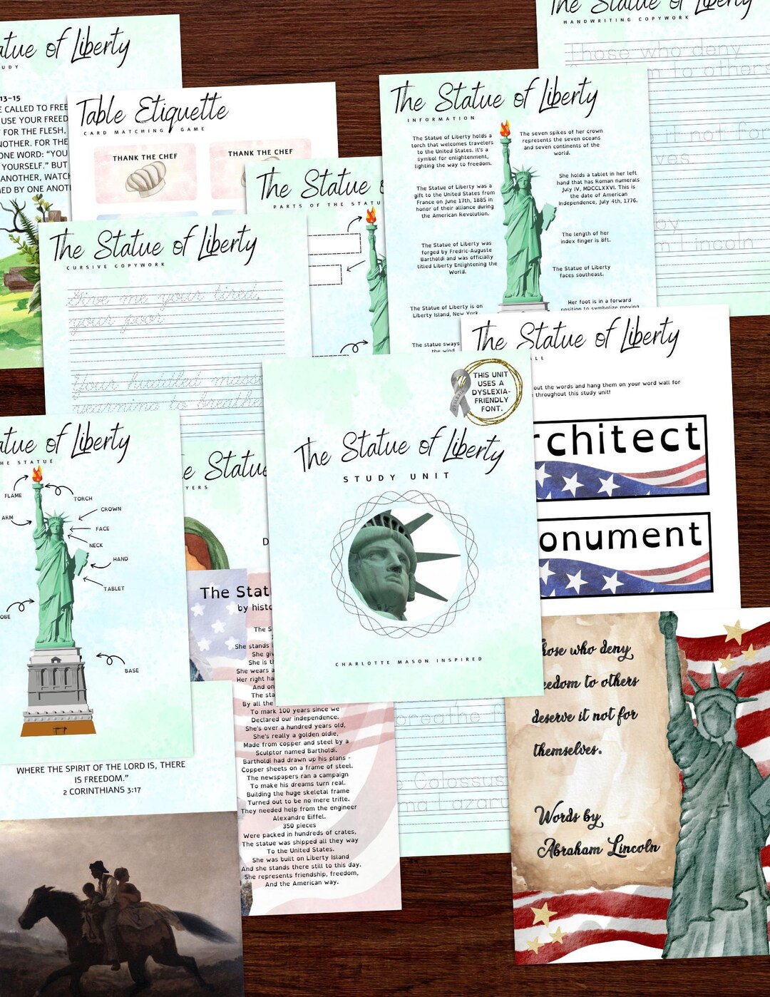 Statue of Liberty Study Unit: Charlotte Mason Inspired (PDF Download ...