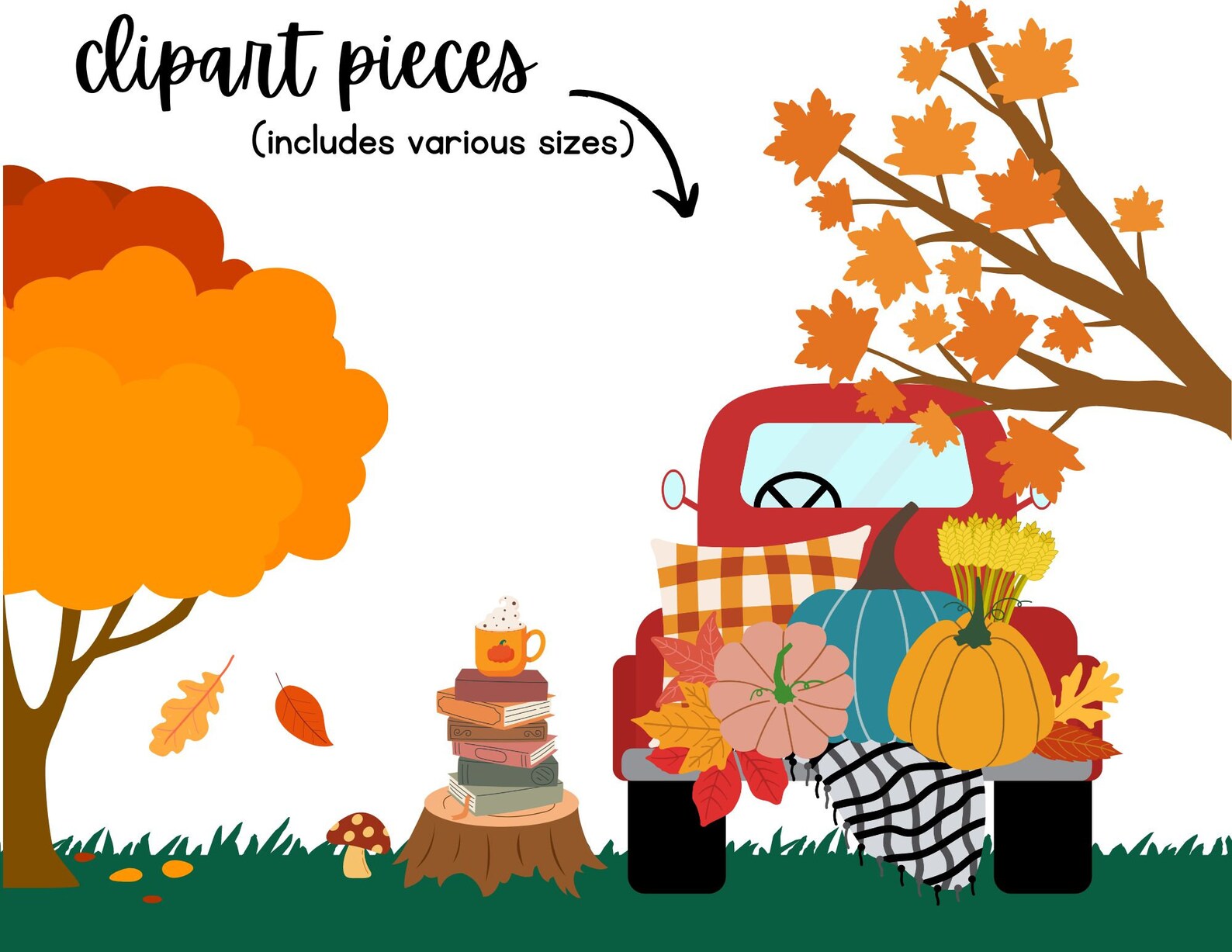 Fall Truck Classroom Bulletin Board Kit: Modern Decor (printable) - Etsy