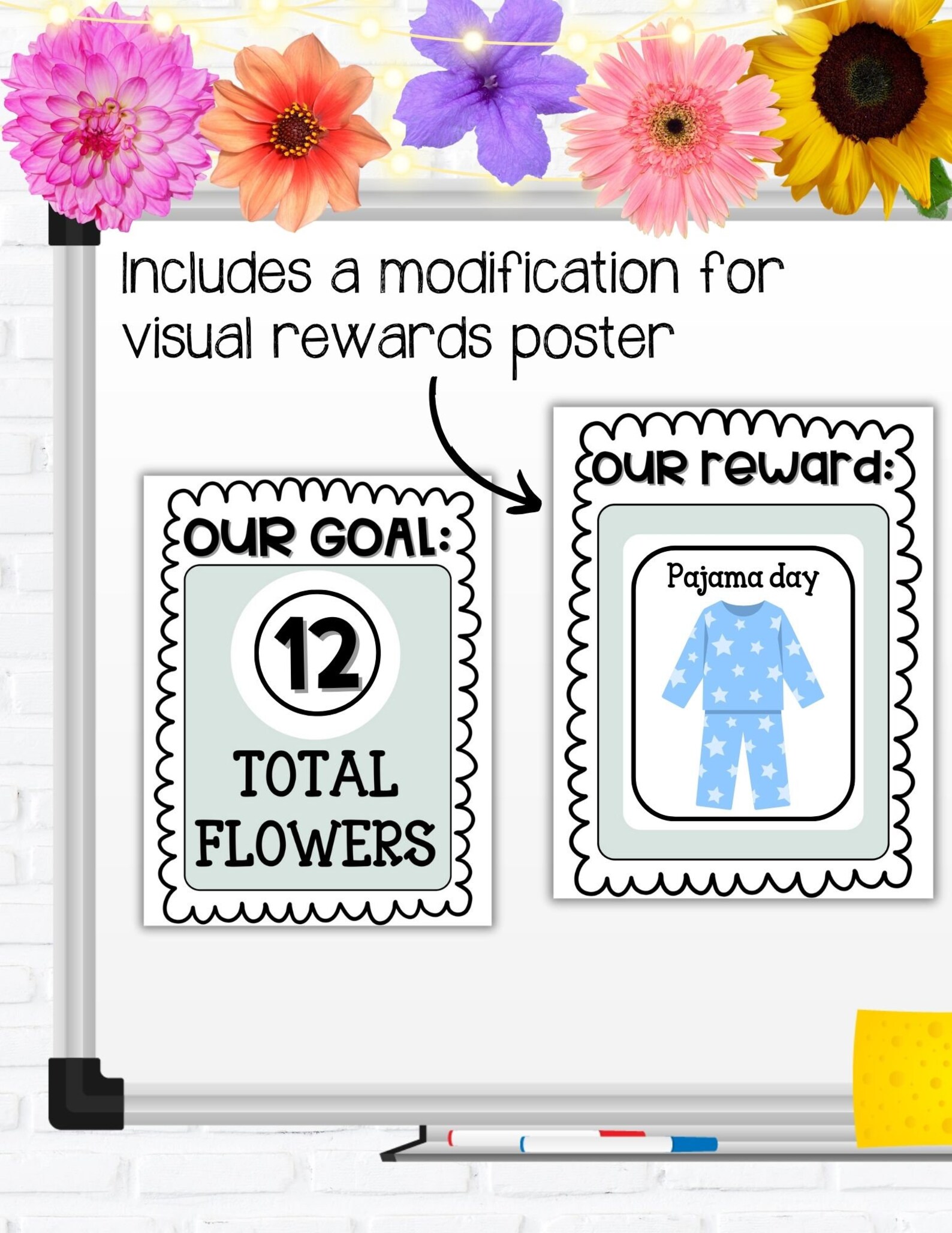 Spring Flowers Reward Jar, Classroom Rewards, Individual Student ...