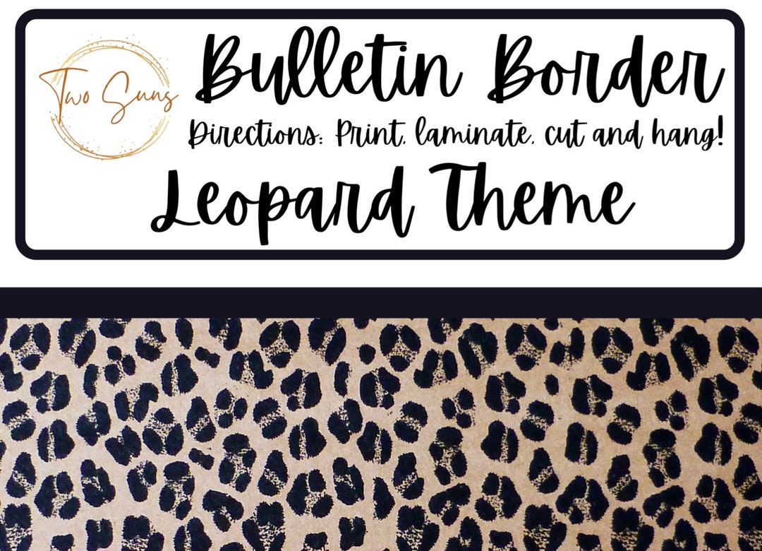 Leopard Print Bulletin Board Border: Classroom Decor (PDF) - Etsy