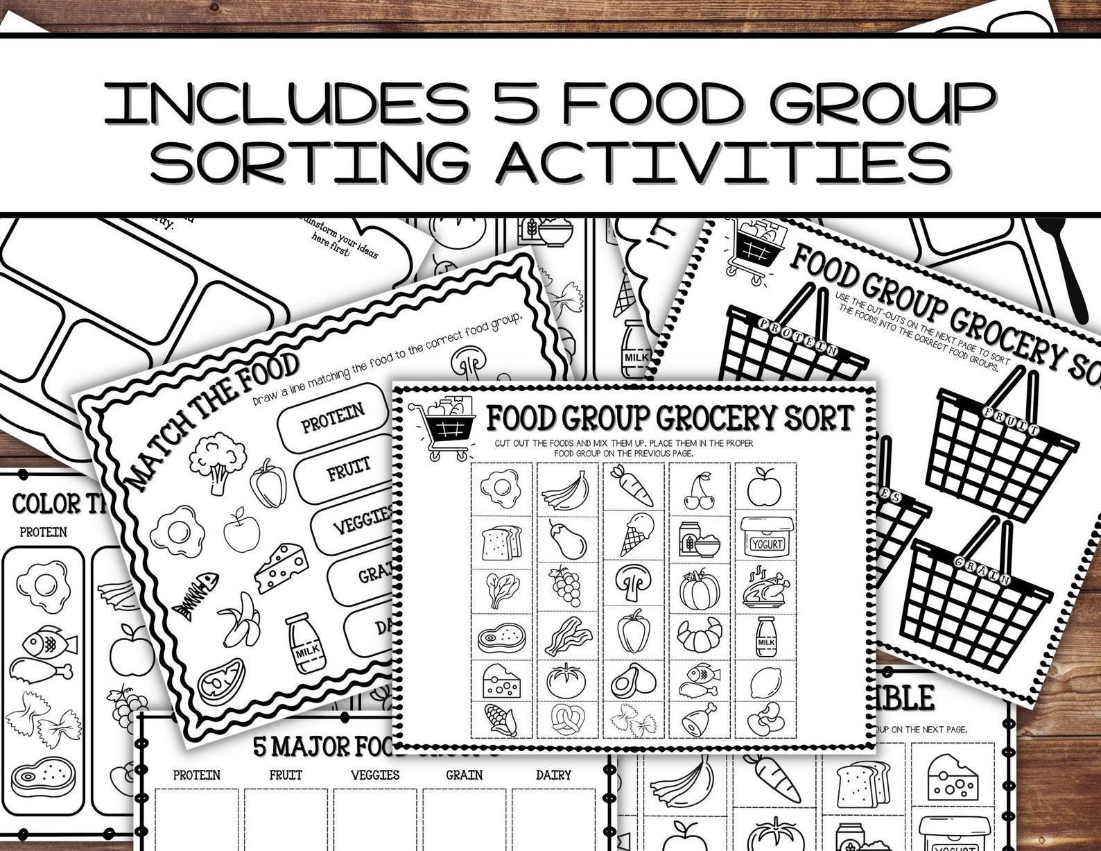 5 Activities for Food Group Sorting, Healthy Eating and Nutrition ...