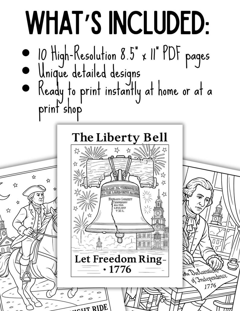 American Revolution Coloring Pages: US History Activity Set (PDF ...