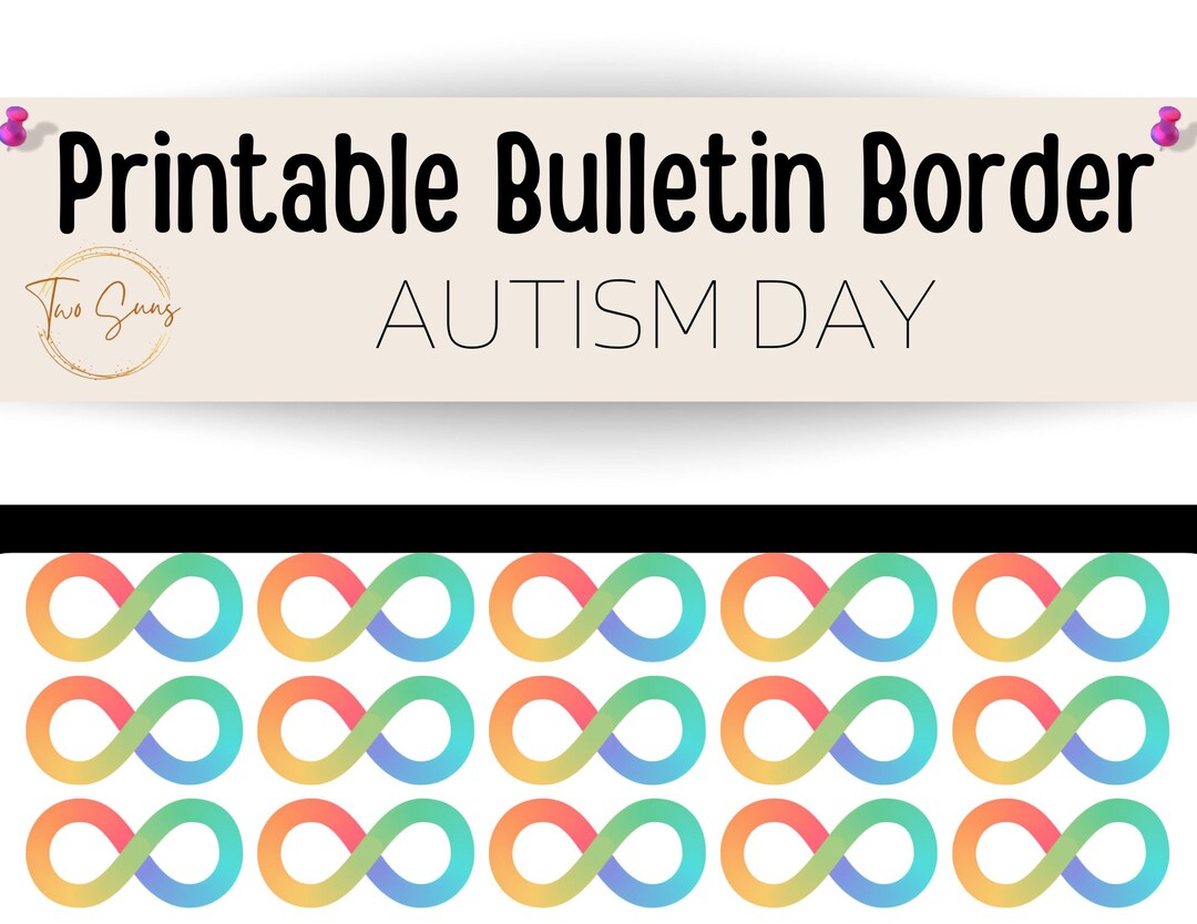 Autism Acceptance Theme Bulletin Border, Printable Bulletin Board ...