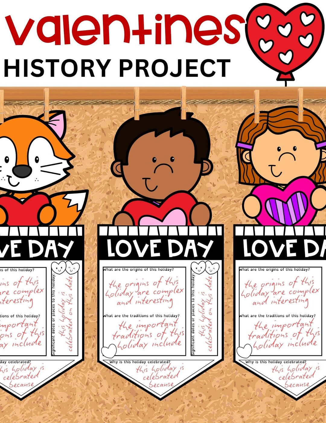 Valentine's Day History Project, History Activity, Upper Elementary ...