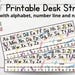 Sprinkles Classroom Desk Strip: Alphabet, Number Line (printable PDF ...