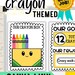 Crayon Classroom Student Reward Chart (plus CANVA LINK) Class Reward ...