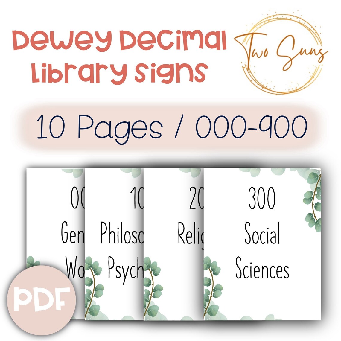 Dewey Decimal System Posters, Printable PDF, Classroom Posters, Library ...