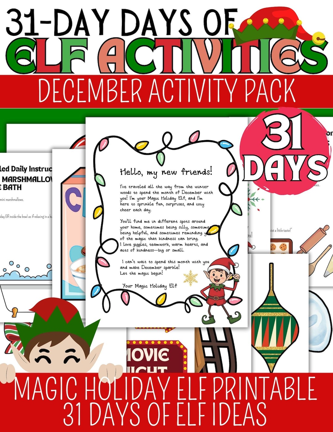 Magic Holiday Elf Printable • 31 Days of Elf Ideas • December Activity ...