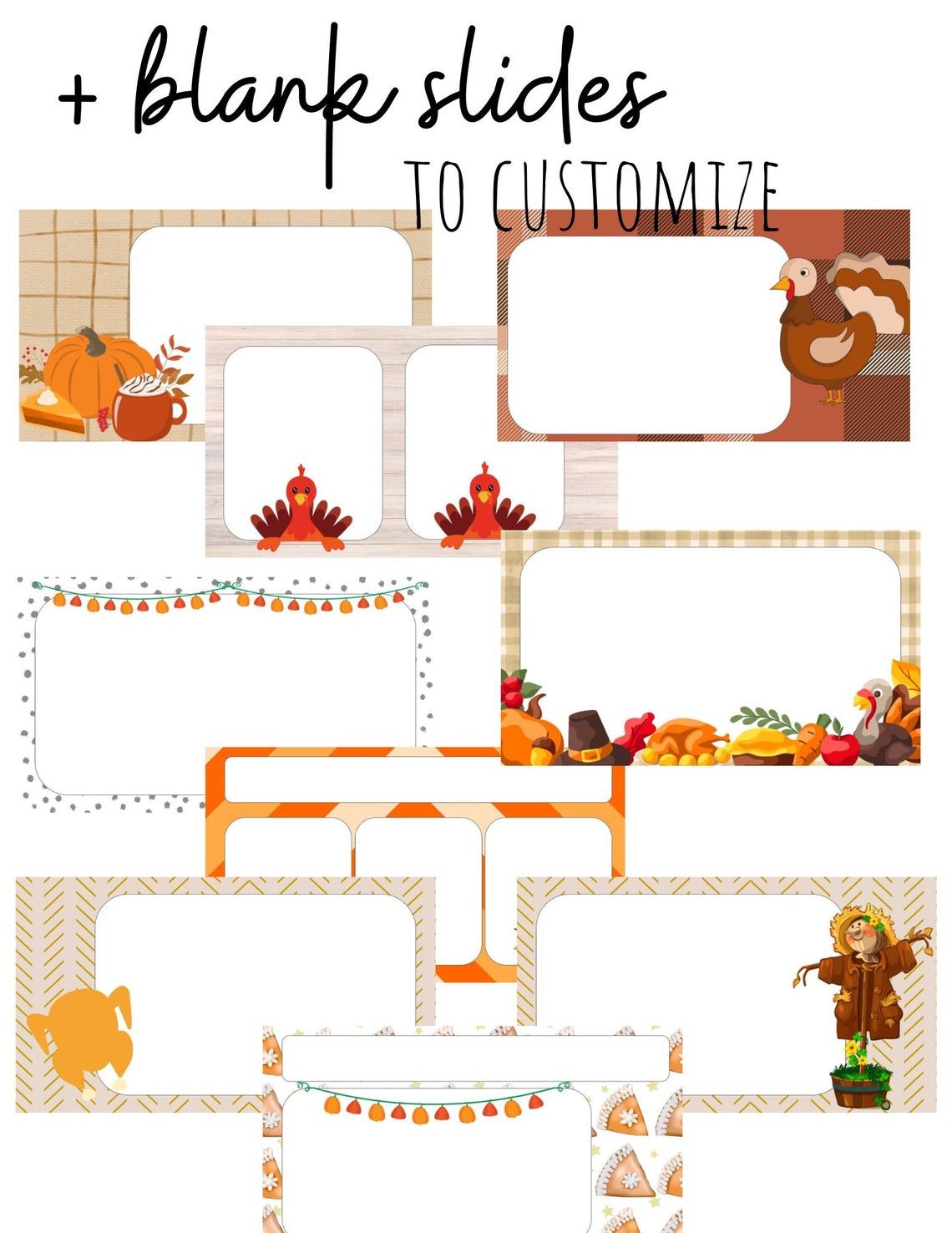 November Google Slides Template + Blanks to Customize, Boho ...