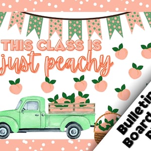 Just Peachy Bulletin Board Kit: 300+ Pages, Classroom Decor (PDF ...