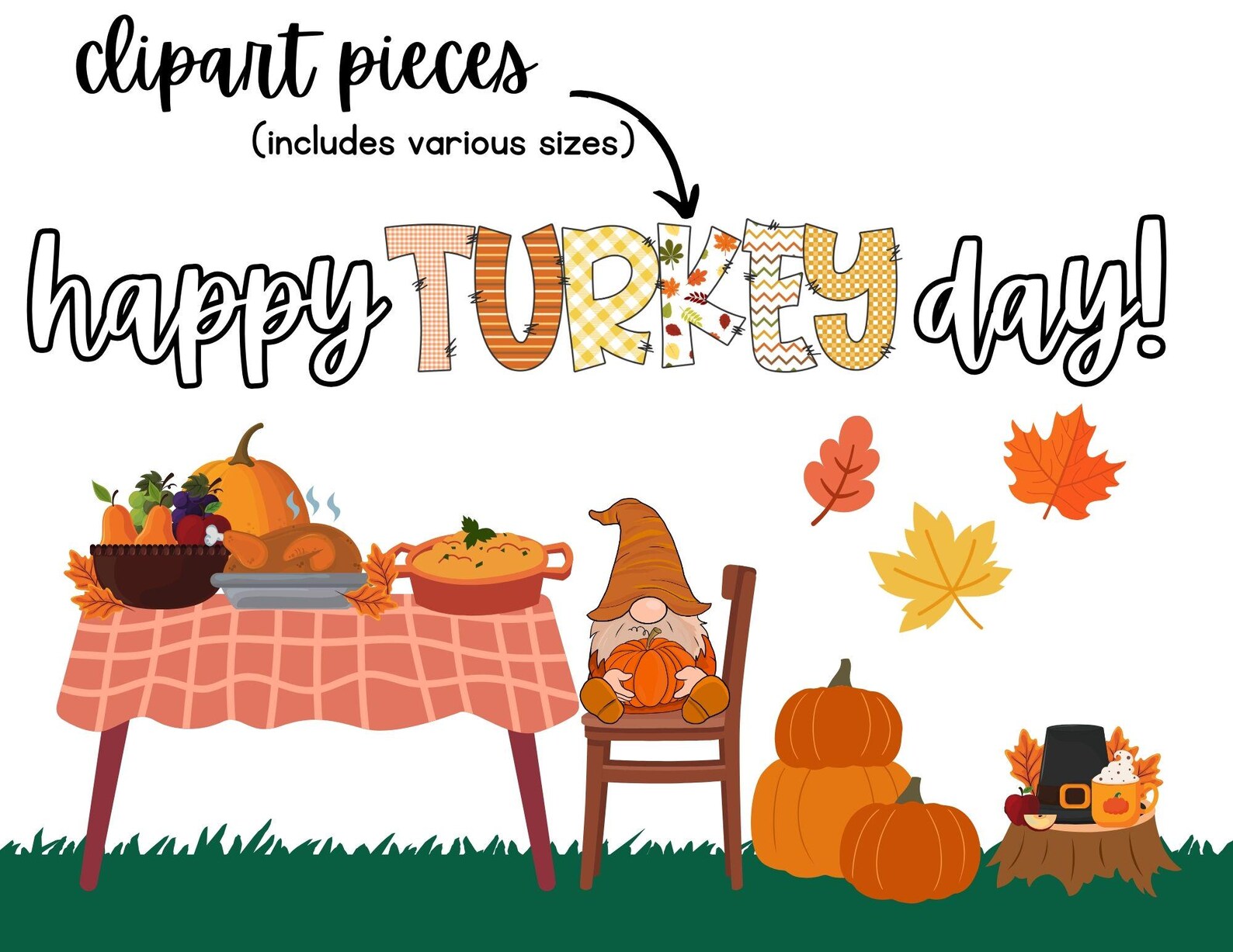 Happy Turkey Day Bulletin Board Kit: Modern Classroom Decor (printable ...