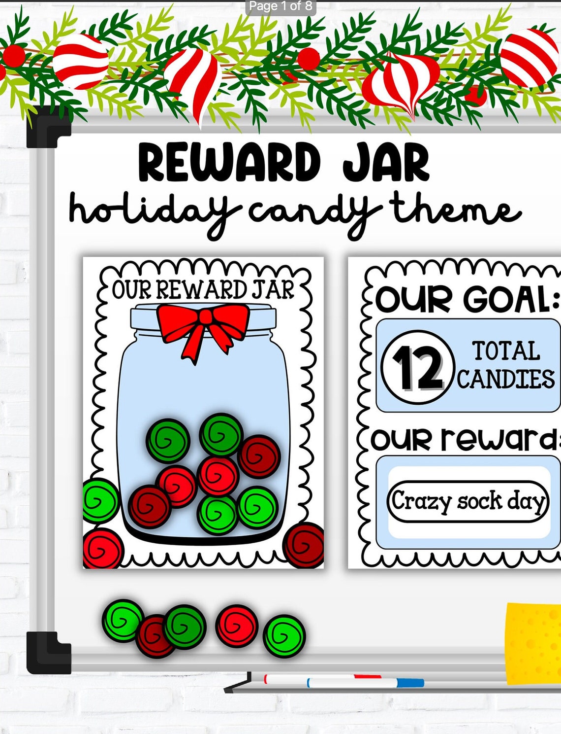Christmas Reward Jar, Classroom Rewards, Individual Student Rewards ...