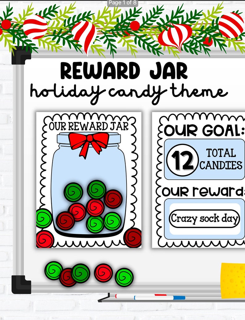 Christmas Reward Jar, Classroom Rewards, Individual Student Rewards ...