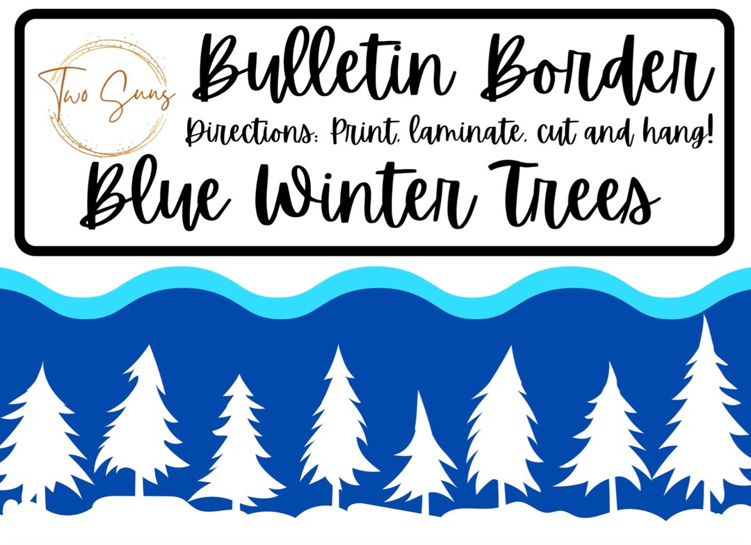 Winter Trees Bulletin Board Border: Printable Classroom Decor (PDF) - Etsy