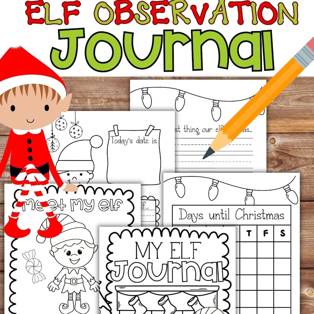Christmas Elf Observation Journal, Elf Journal Activity, Christmas ...