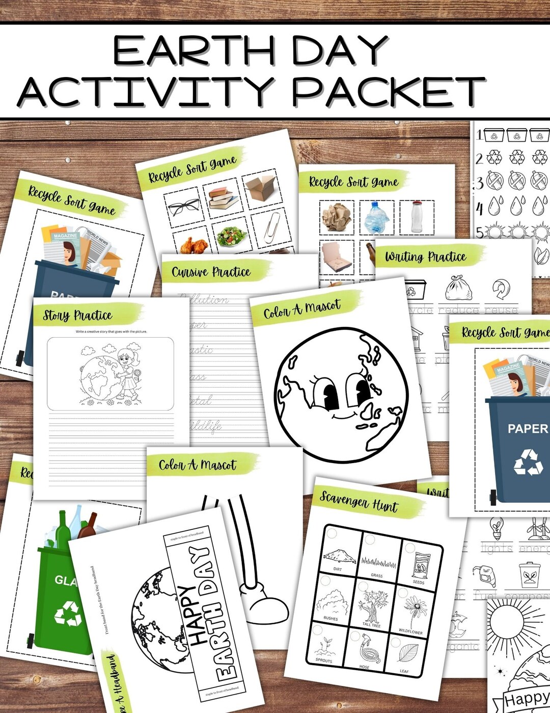 Earth Day Activities Packet, 80+ Pages, Prek-2nd Grade Activities ...