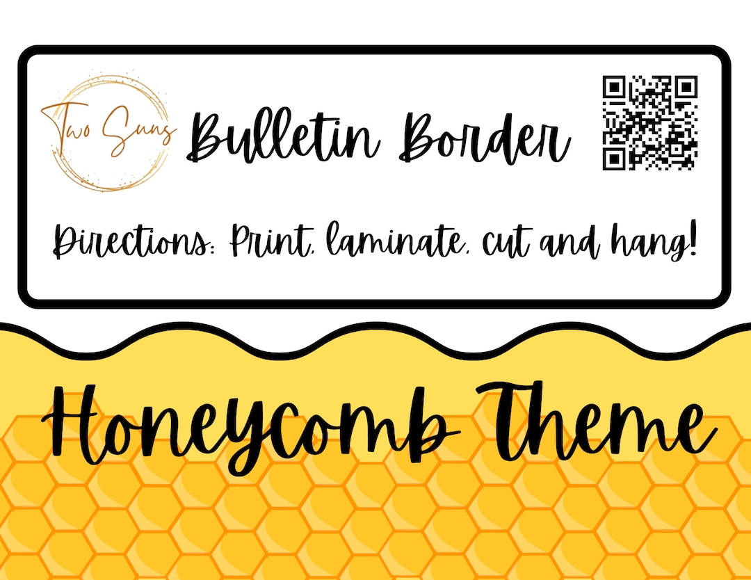 Honeycomb Classroom Bulletin Board Border: Printable Teacher Decor (PDF ...