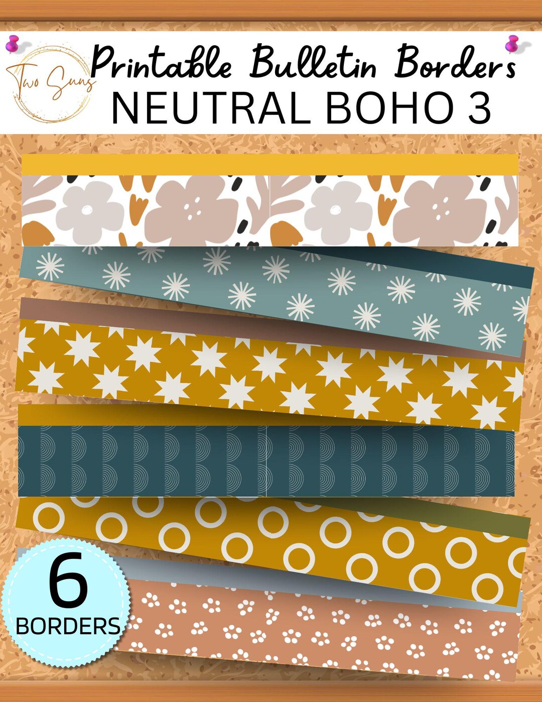Boho Classroom Bulletin Board Borders: Printable Decor (PDF) - Etsy
