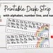 Rainbow Desk Strip: Alphabet, Number Line, Name (printable PDF) - Etsy
