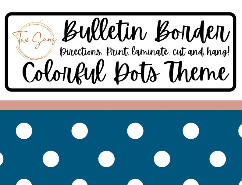 Classroom Bulletin Border Bulletin Board Border Printable - Etsy