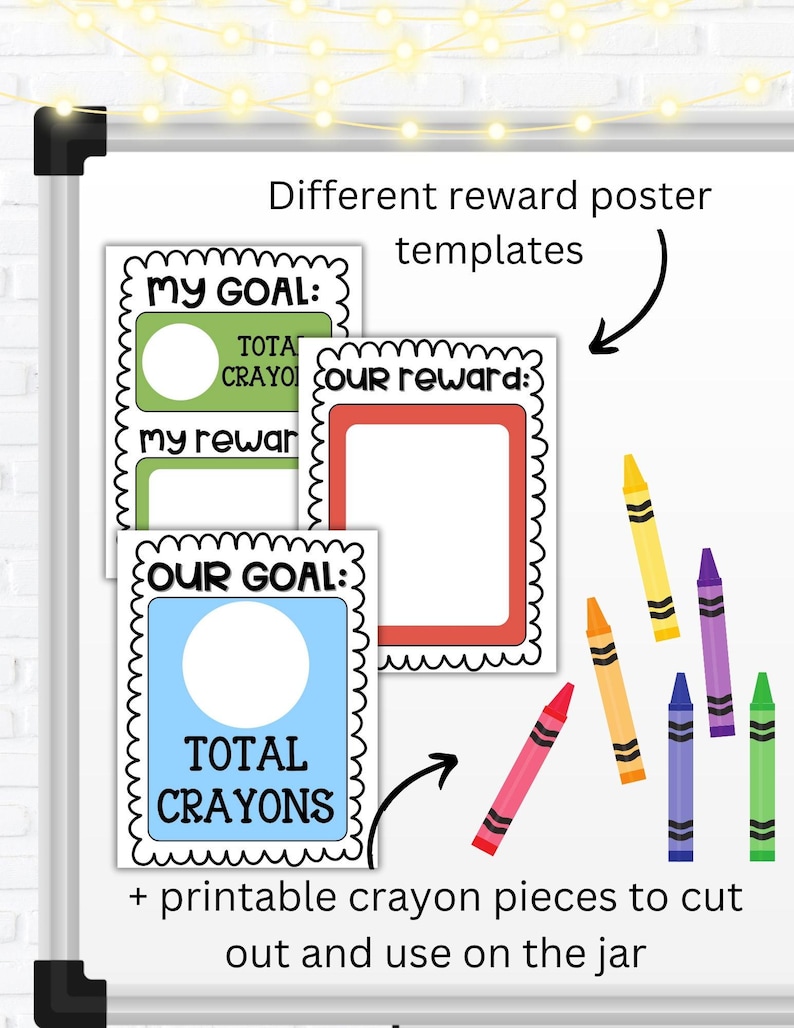 Crayon Classroom Student Reward Chart (plus CANVA LINK) Class Reward ...