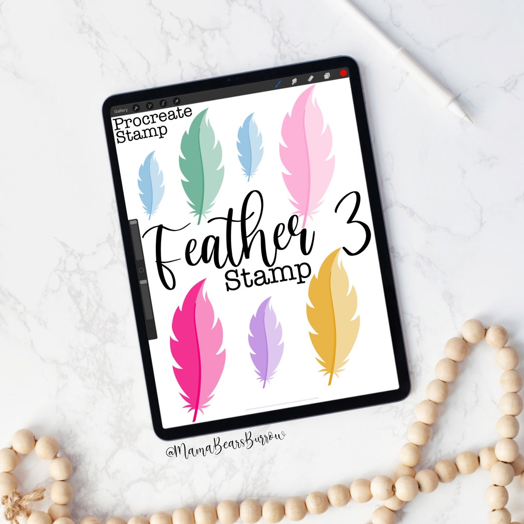 Feather Procreate Stamp Brush Set: iPad Art (digital Download) - Etsy