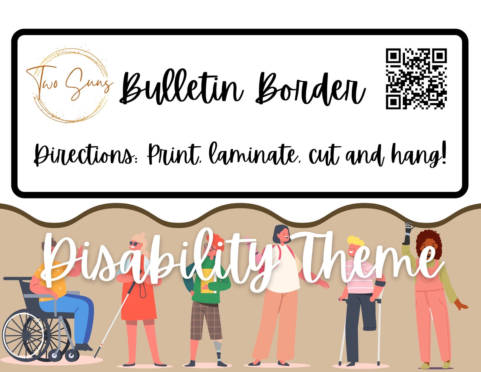 Disability Theme Bulletin Board Border: Printable Classroom Decor (PDF ...