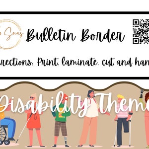 Disability Theme Bulletin Border, Printable Bulletin Board Border ...
