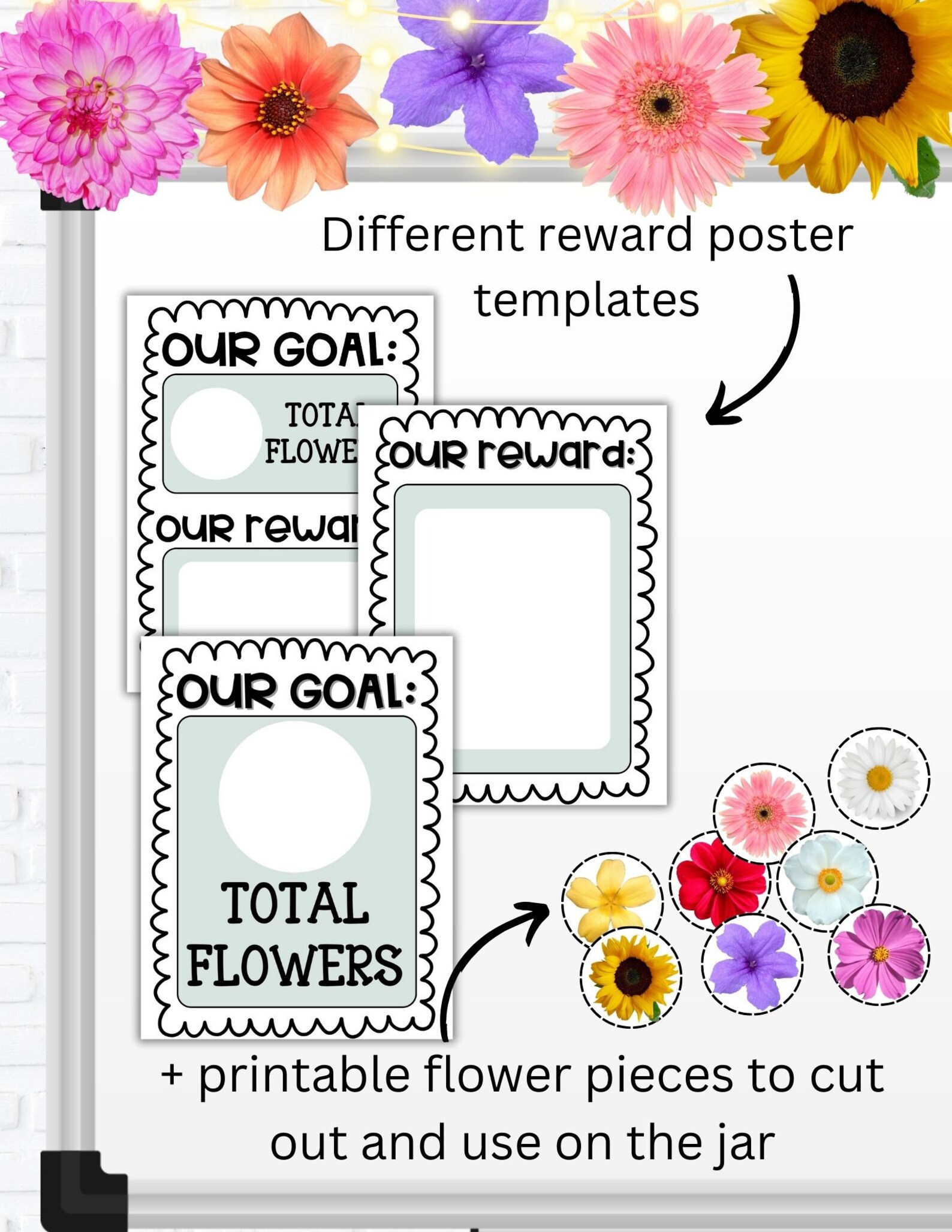Spring Flowers Reward Jar, Classroom Rewards, Individual Student ...