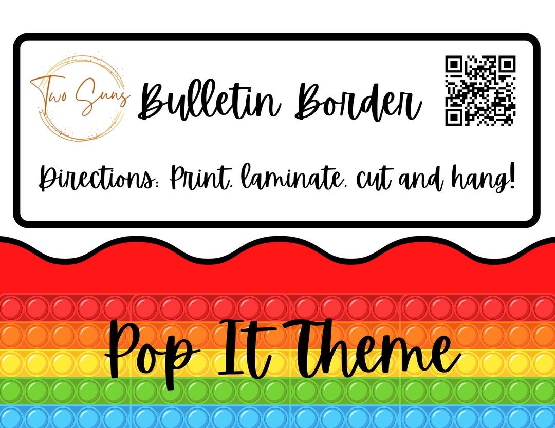 Bulletin Border, Bulletin Board Border, Printable Classroom Decorations ...