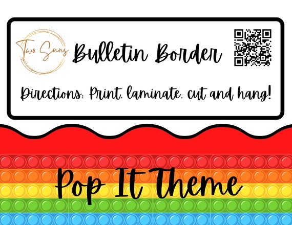 Bulletin Border Bulletin Board Border Printable Classroom - Etsy
