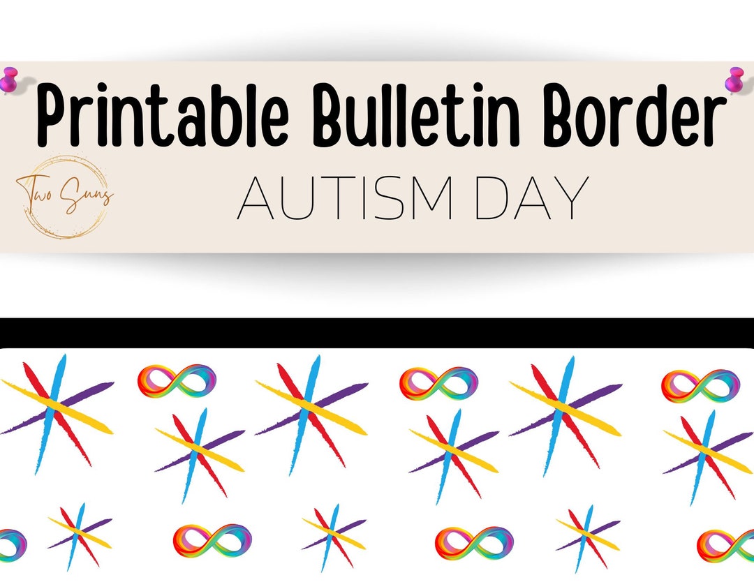 Autism Acceptance Theme Bulletin Border, Bulletin Board Border ...