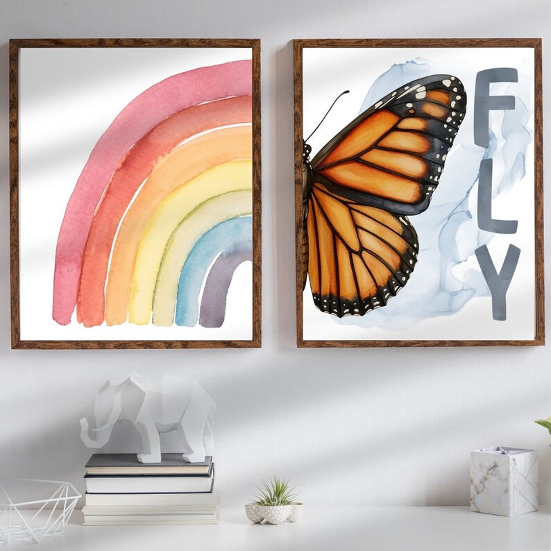 Rainbow Classroom Posters, 2 Digital Art Prints, Home Decor, Classroom ...