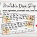 Flower Desk Strip With Alphabet, Number Line and Name, Classroom ...