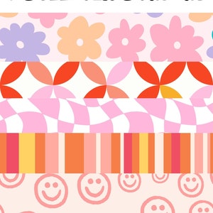 Groovy Bulletin Board Borders: 6-pack Printable Classroom Decor (PDF ...