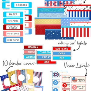July 4th Classroom Decor Bundle, Modern Classroom, Customizable ...
