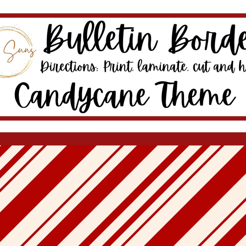 Candy Cane Bulletin Board - Etsy