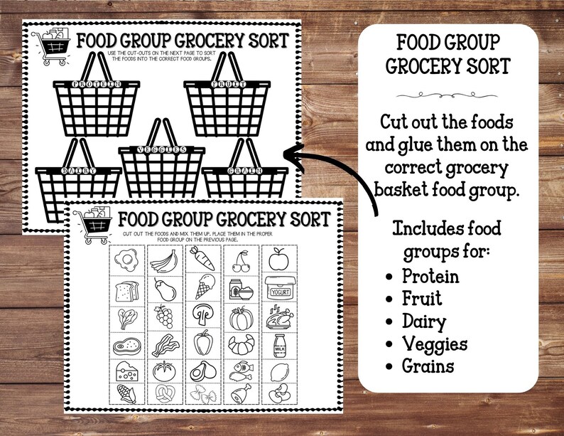 5 Activities for Food Group Sorting, Healthy Eating and Nutrition ...