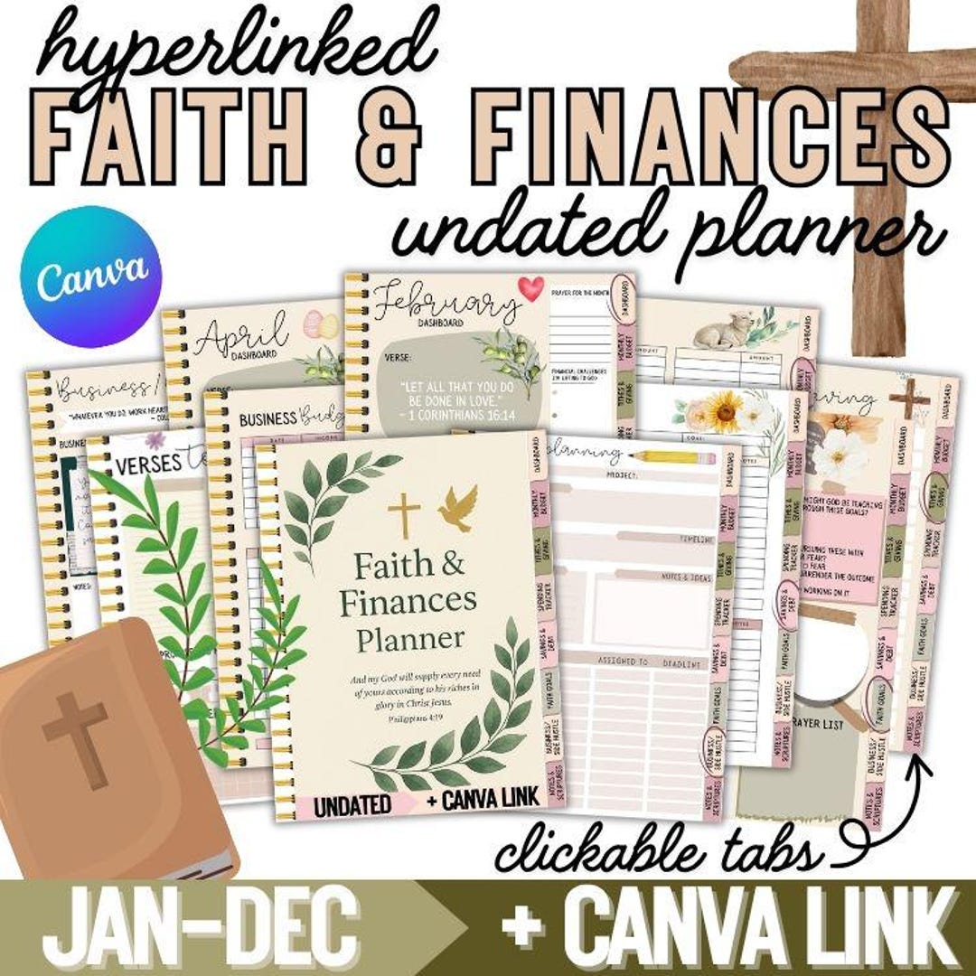 Christian Budget Planner | Faith & Finances, Tithing Tracker (printable ...